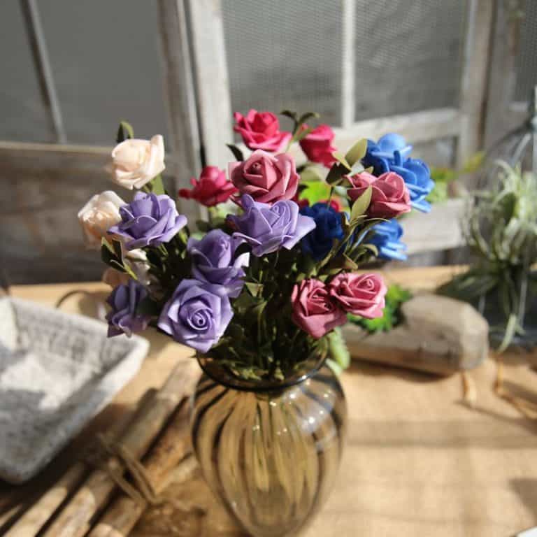 Artificial Outdoor Flowers European Roses Spray - Artificial Flowers Store